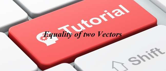 Equality of two Vectors - HameroHa